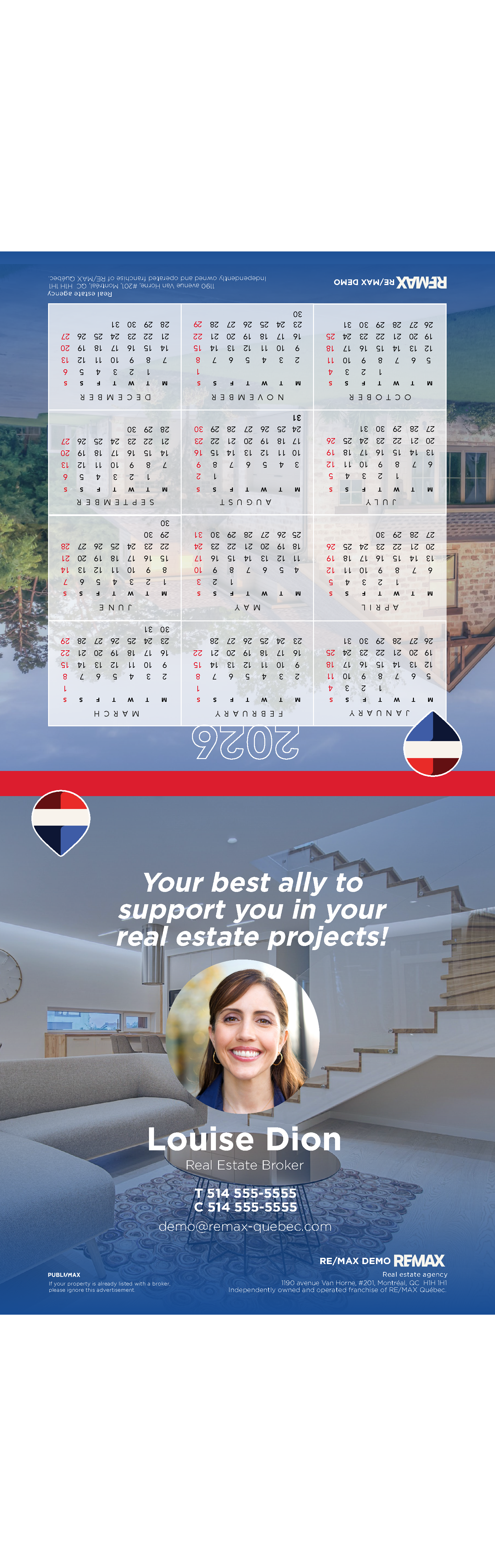 Foldable Calendar 2026 - Folded Product 5.5x5 Inches | PUBLIMAX