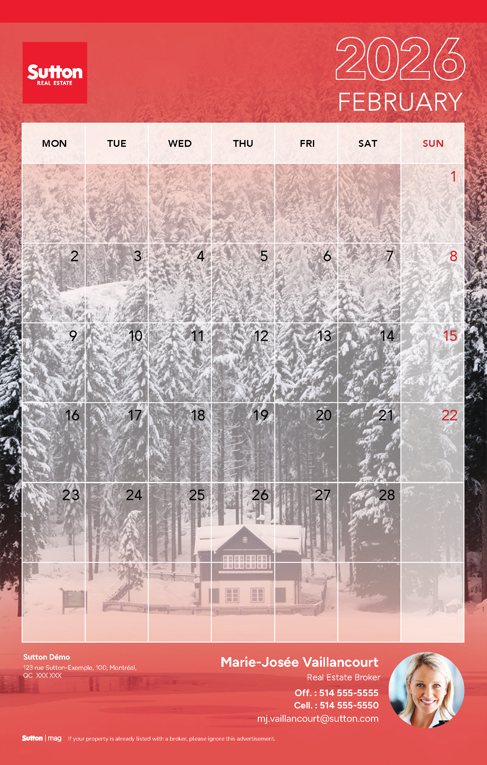 Calendar 2026 - 5x8 Inches | Sutton Mag